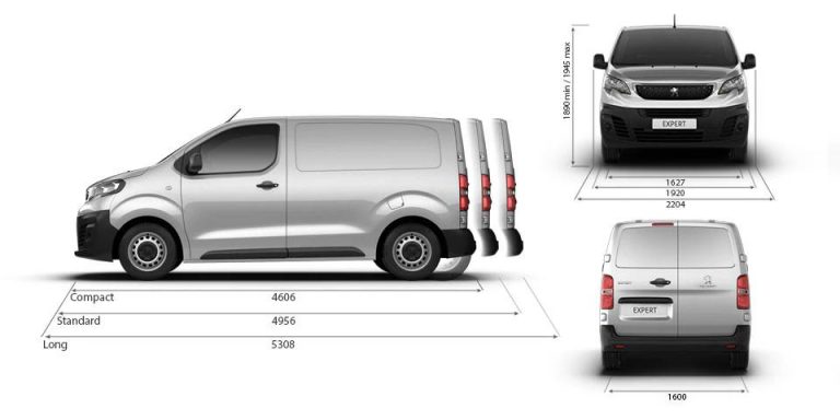 Dimension Peugeot Expert L2h1