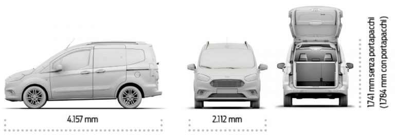 Medidas Tourneo Courier – Ford Tourneo Courier Dimensions – ICPP