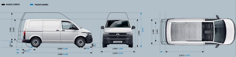 Volkswagen Transporter: listino prezzi 2022, dimensioni e consumi